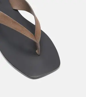 A.emery Kinto Suede Thong Sandals - Beige