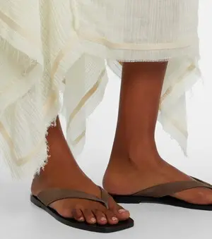 A.emery Kinto Suede Thong Sandals - Beige