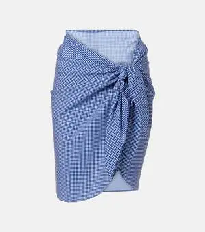 KARLA COLLETTO Gingham Beach Cover-up - Blue