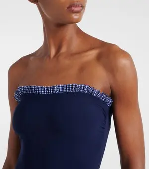KARLA COLLETTO Bandeau One-piece Swimsuit - Blue