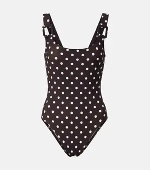 KARLA COLLETTO Polka Dot One Piece Swimsuit - Brown