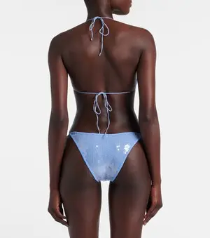 Oseree Sequined Two-piece Bikini - Blue