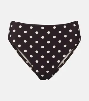 KARLA COLLETTO Karla Colletto Polka Dot Bikini Bottoms Brown