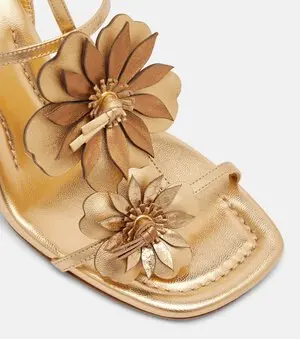 Zimmermann Belara Metallic Leather Sandals