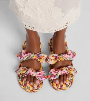 Zimmermann Carousel Printed Espadrille Slides
