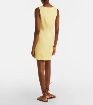 CALA DE LA CRUZ Rhoda Printed Linen Minidress