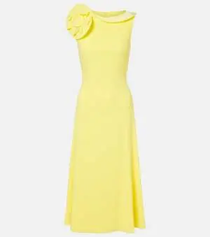 Roland Mouret Floral-applique Cocktail Dress - Yellow