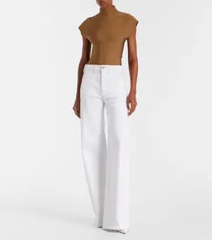 Khaite Delmonico High-rise Wide-leg Jeans