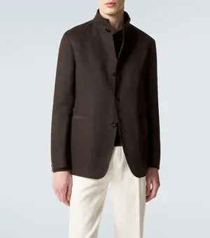 Zegna Il Conte" Linen Jacket - Brown