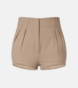 MUGLER Pleated Shorts - Beige