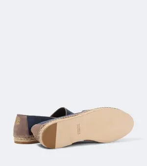 Brunello Cucinelli Suede-trimmed Canvas Espadrilles - Blue