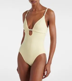 KARLA COLLETTO Embellished One-piece Swimsuit - Yellow