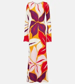 CALA DE LA CRUZ Amay Floral Jersey Maxi Dress - Multicoloured