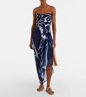 CALA DE LA CRUZ Luana Printed Beach Cover-up