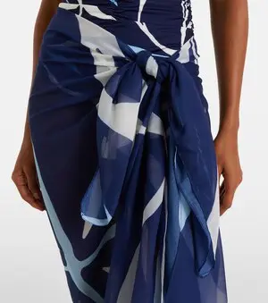 CALA DE LA CRUZ Luana Printed Beach Cover-up