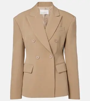 THE FRANKIE SHOP Doyer Double-breasted Blazer - Beige
