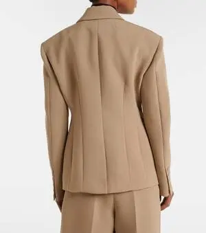 THE FRANKIE SHOP Doyer Double-breasted Blazer - Beige