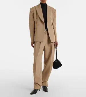 THE FRANKIE SHOP Doyer Double-breasted Blazer - Beige