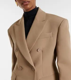 THE FRANKIE SHOP Doyer Double-breasted Blazer - Beige