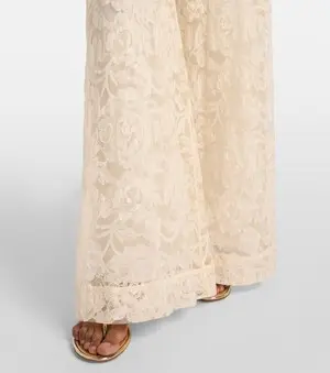 Zimmermann Carousel Lace Wide-leg Trousers