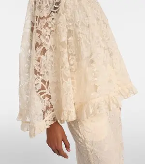 Zimmermann Carousel Ruffled Lace Blouse