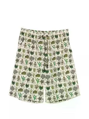Moncler Printed Drawstring Shorts - Neutrals