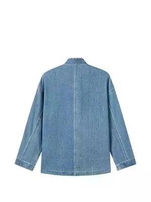 Shanghai Tang Denim Mandarin Collar Jacket