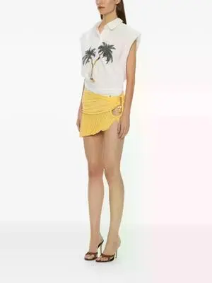 Christopher Esber Pleated Mini Skirt With Cut-out Detail