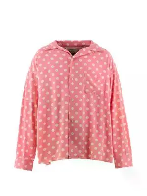 SAINT MXXXXXX Polka-dot Long-sleeve Shirt - Pink