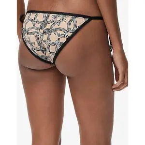 Loewe X Paula's Ibiza Anagram Tie-side Bikini Bottoms - Beige/black