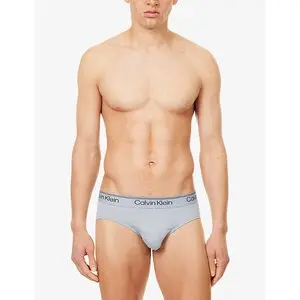 Calvin Klein Logo-waistband Pack-of-three Micro-stretch Briefs