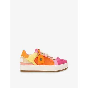Kurt Geiger Southbank Suede And Woven Trainers - Mult/other