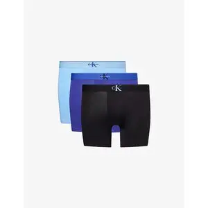 Calvin Klein Archive Logo-waistband Stretch-cotton Boxer Briefs - Multi