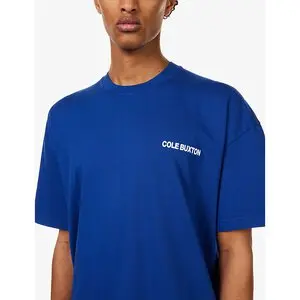 COLE BUXTON Sportswear Logo-print Cotton-jersey T-shirt - Cobalt Blue