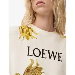 Loewe Graphic Rhinestone-embellished Cotton T-shirt