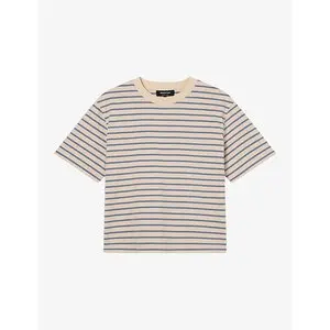 Whistles Striped Cotton T-shirt - Multi-coloured