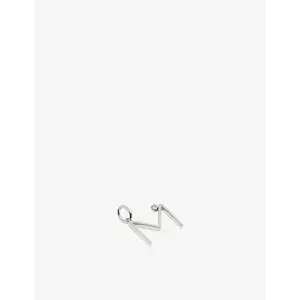 Monica Vinader Sterling And Lab-grown Diamond Initial Charm - Silver