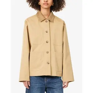 Khaite Wyatt Cotton-gabardine Jacket - Wheat