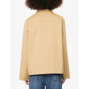 Khaite Wyatt Cotton-gabardine Jacket - Wheat