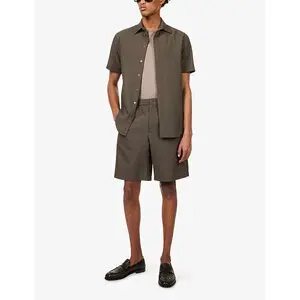 Emporio Armani Seersucker Woven Bermuda Shorts - Morel