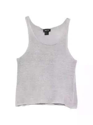 Avant Toi Knitted Racerback Tank Top - Grey
