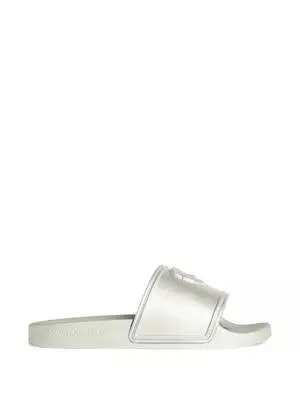 Karl Lagerfeld Kondo 2.0 Metallic Slides - Silver
