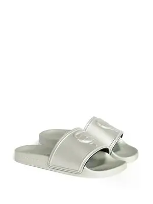 Karl Lagerfeld Kondo 2.0 Metallic Slides - Silver