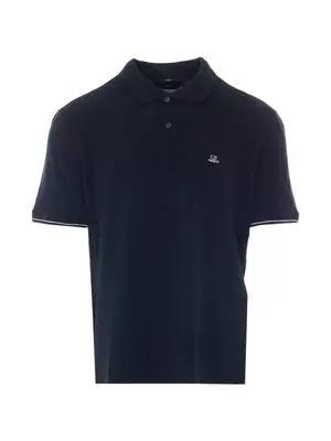 C.P. COMPANY Logo-patch Piqué Polo Shirt