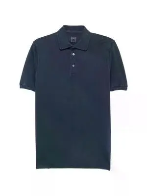 Fedeli Short-sleeve Polo Shirt Blue