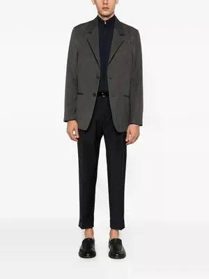 Canali Zip-up Knitted Cardigan