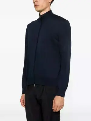 Canali Zip-up Knitted Cardigan