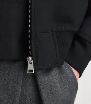 Sandro Wool-blend Zip-up Bomber Jacket