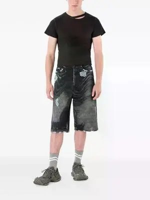 Camper Distressed Denim Shorts