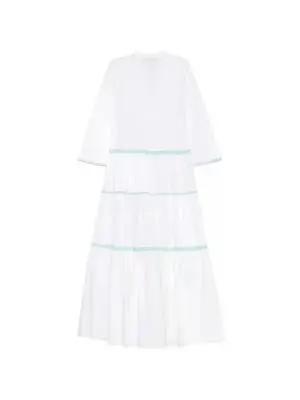 Vivetta V-neck Crochet-trim Maxi Dress - White